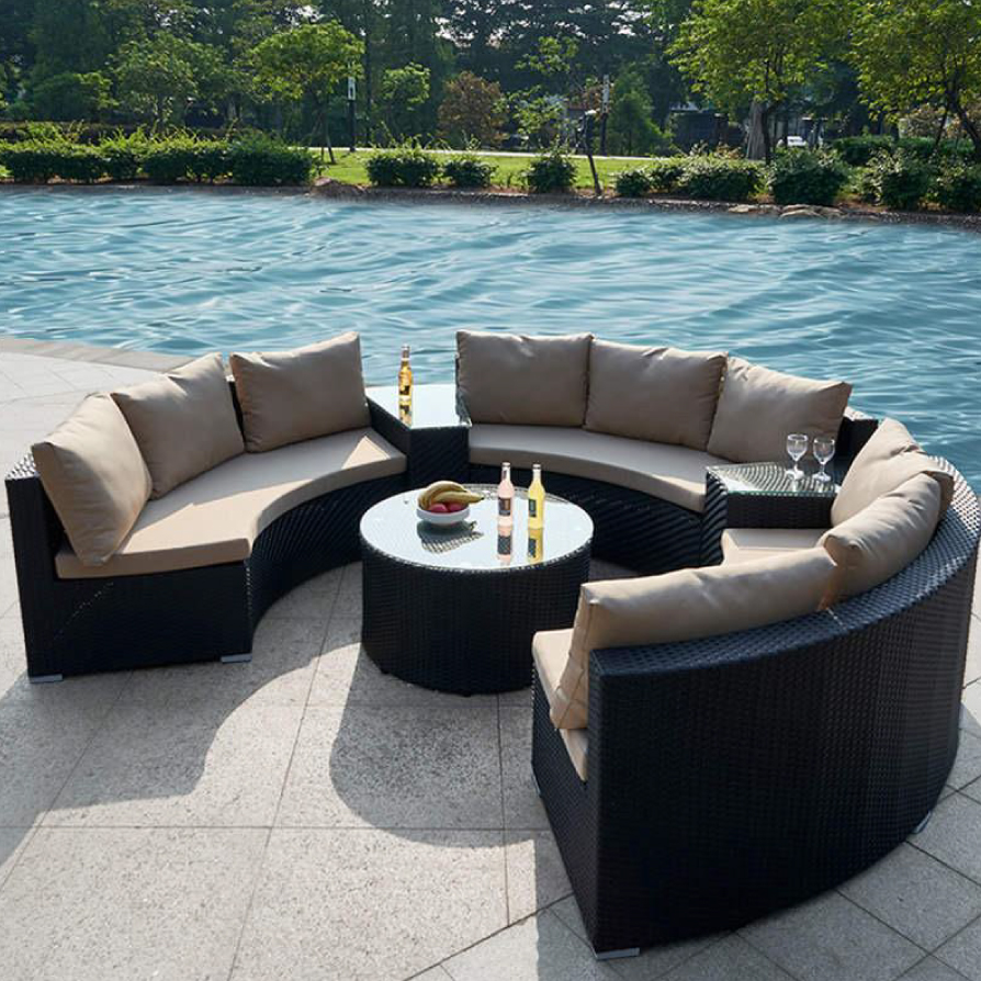 Semi-circle 9 Seater Outdoor set Outdoor Furniture
